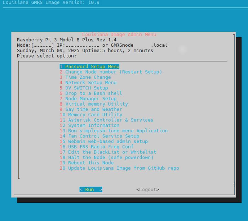 Louisiana GMRS Node Image Download. Improved updated ARCH LINIX La GMRS